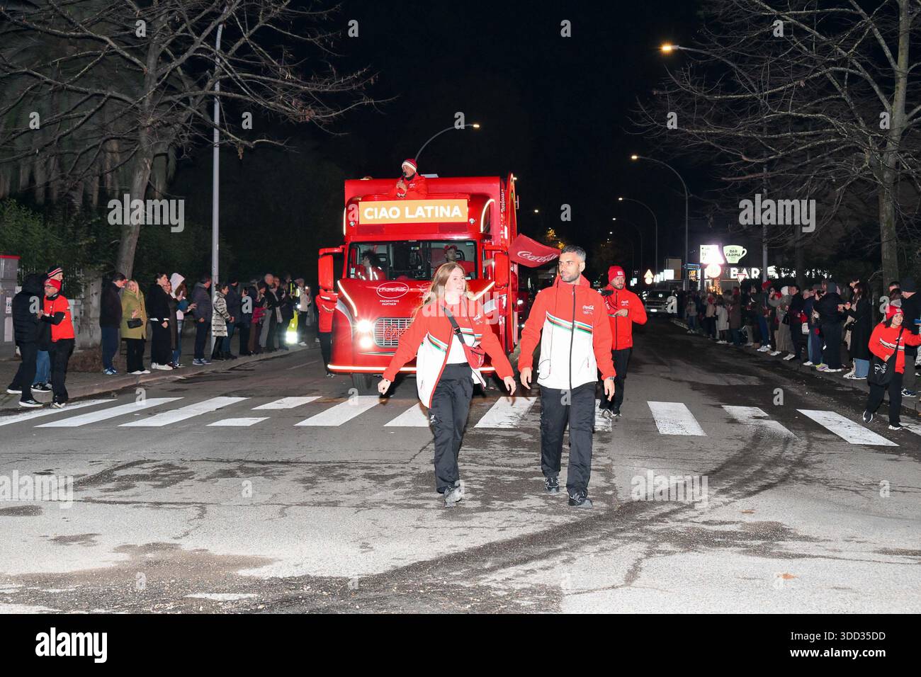 Journey of the Olympic Torch at the Latina City on Dec 26, 2025 in ...