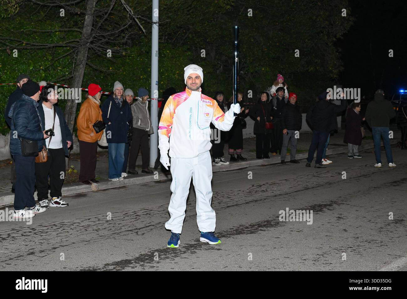 Journey of the Olympic Torch at the Latina City on Dec 26, 2025 in ...