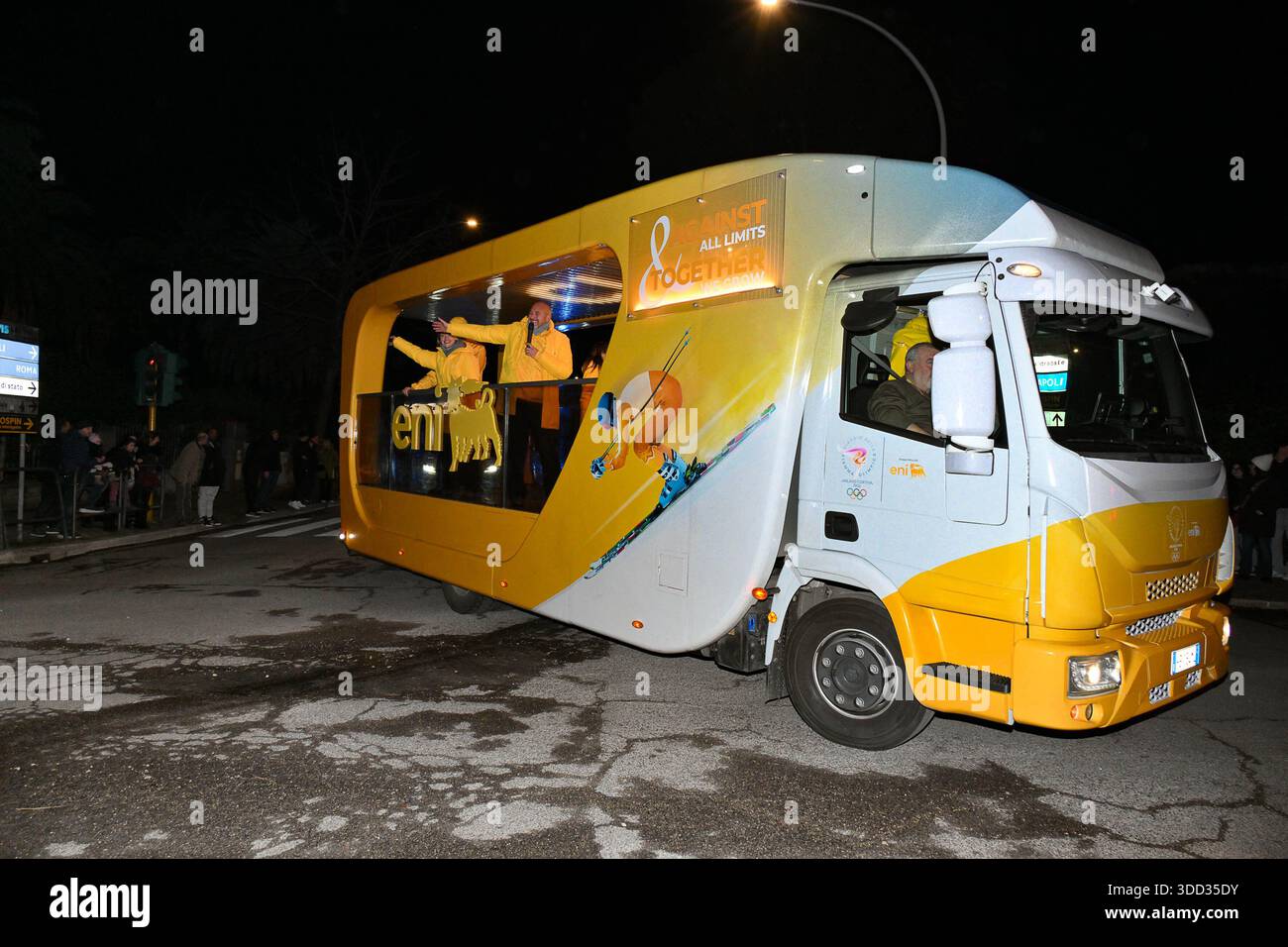 Journey of the Olympic Torch at the Latina City on Dec 26, 2025 in ...