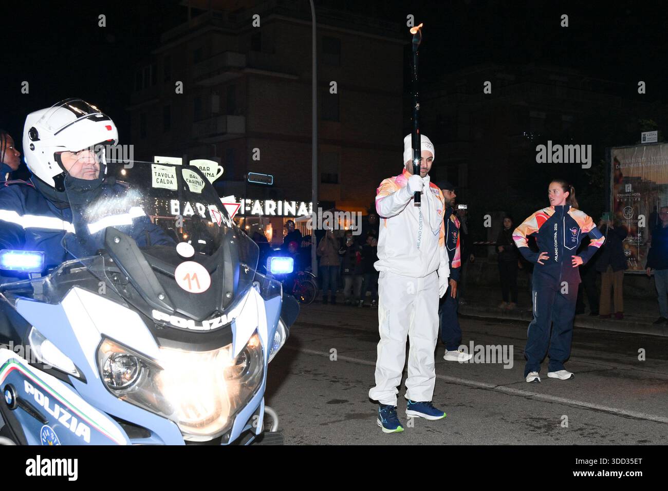Journey of the Olympic Torch at the Latina City on Dec 26, 2025 in ...