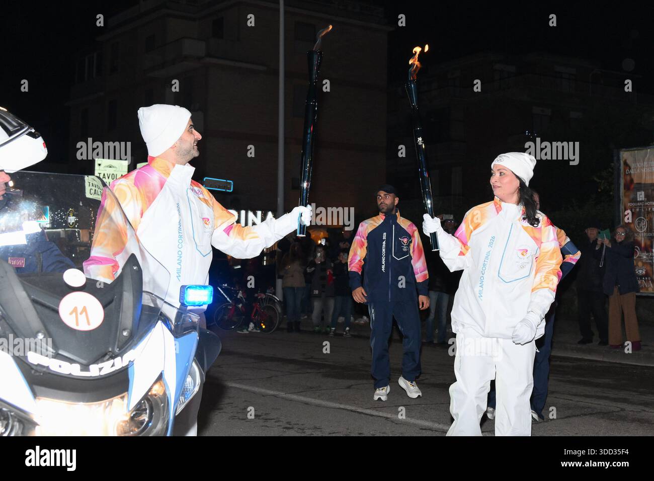 Journey of the Olympic Torch at the Latina City on Dec 26, 2025 in ...
