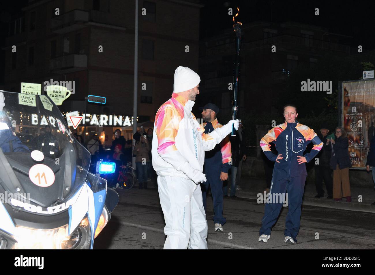 Journey of the Olympic Torch at the Latina City on Dec 26, 2025 in ...