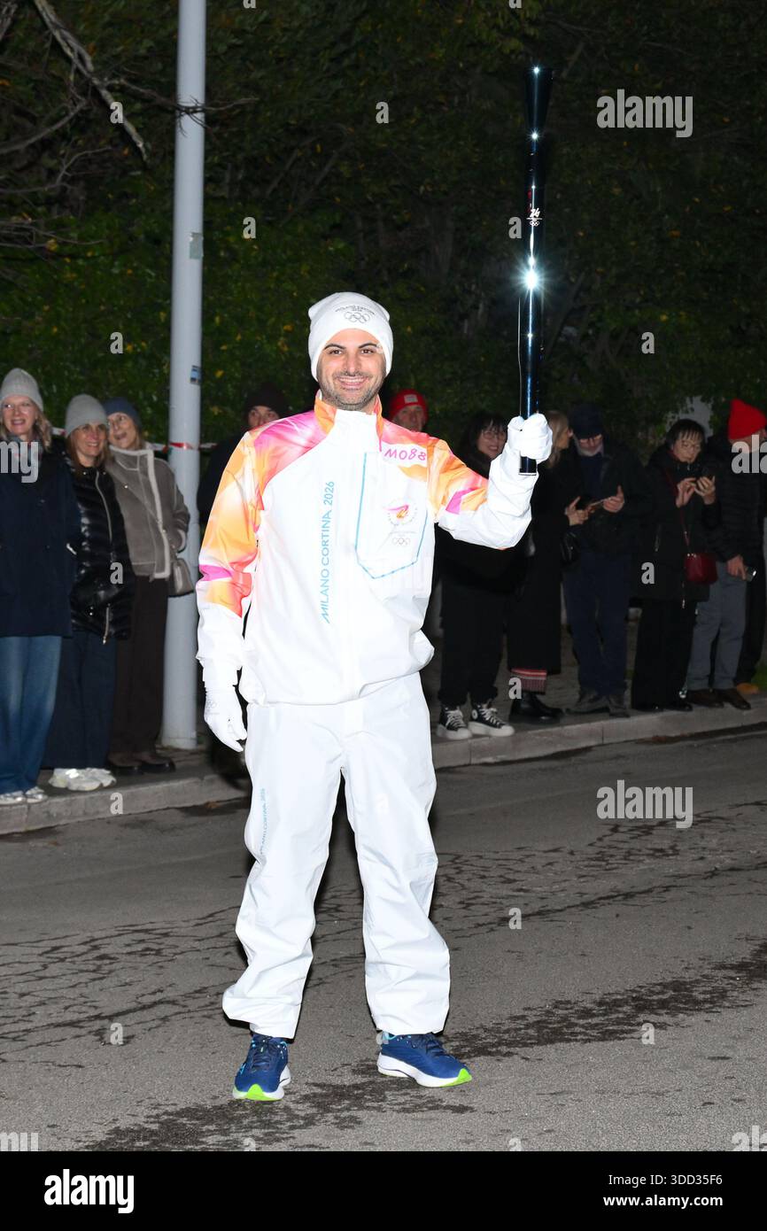 Journey of the Olympic Torch at the Latina City on Dec 26, 2025 in ...