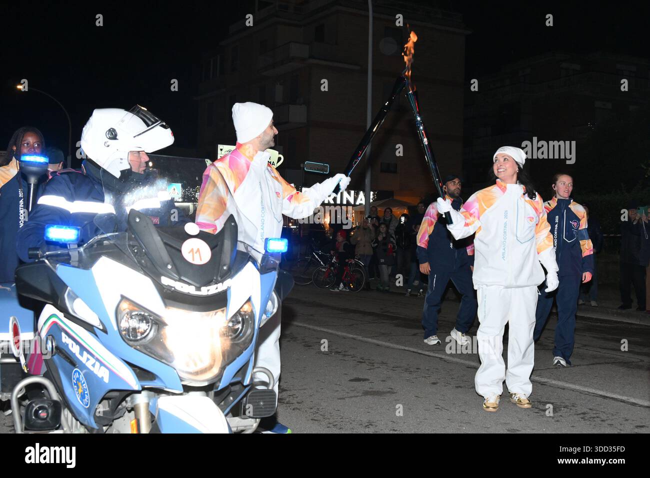 Journey of the Olympic Torch at the Latina City on Dec 26, 2025 in ...
