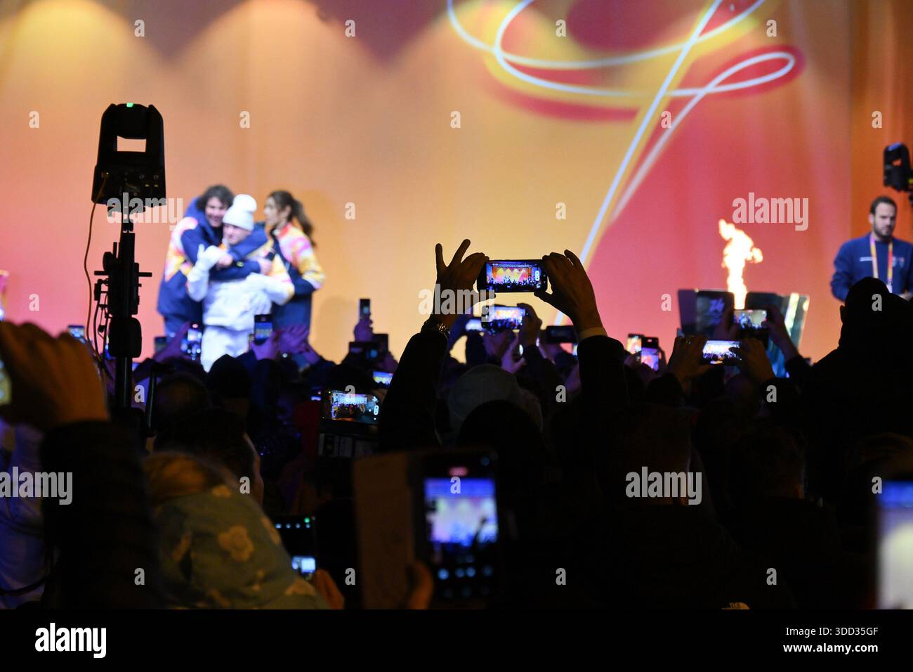 Journey of the Olympic Torch at the Latina City on Dec 26, 2025 in ...