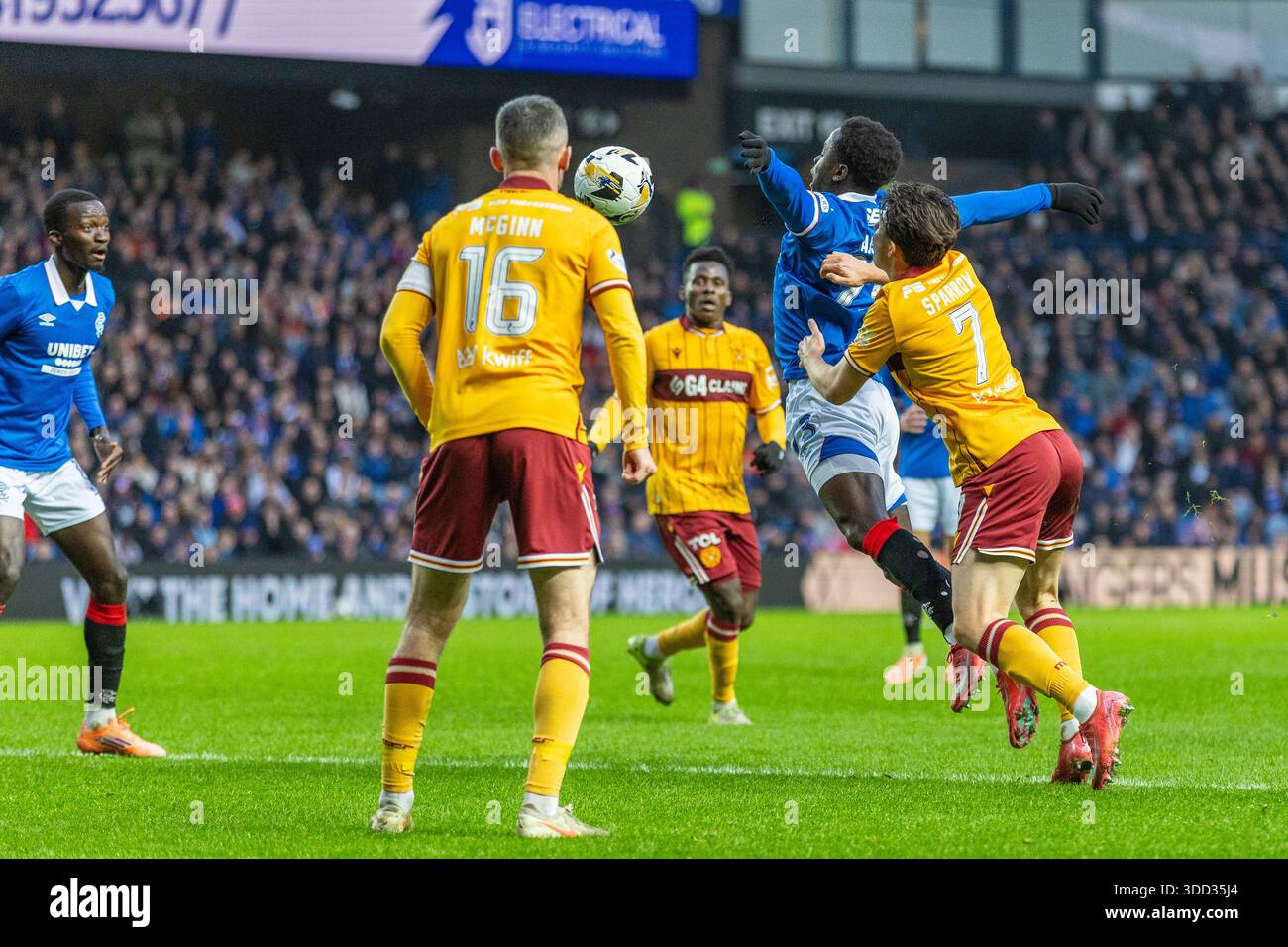 27 Dec 2025. Glasgow, UK. Rangers FC played Motherwell fc at Ibrox ...