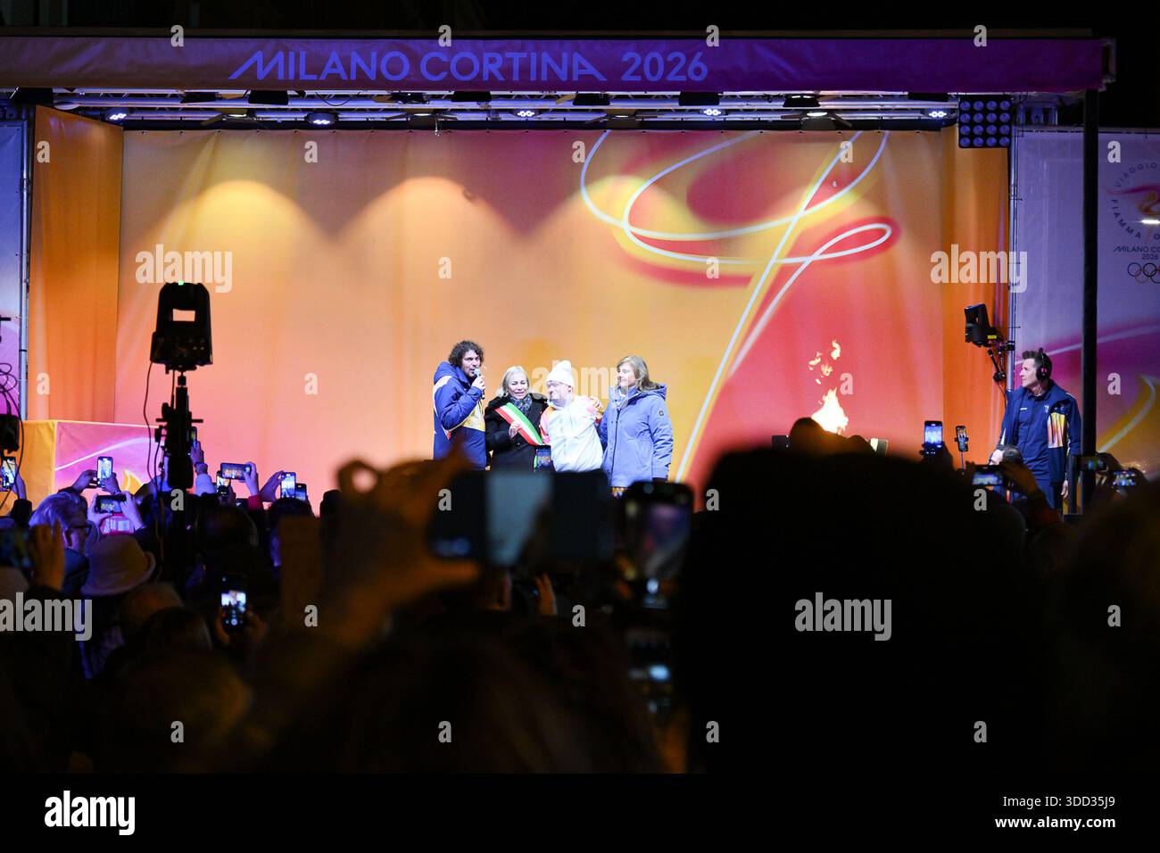 Journey of the Olympic Torch at the Latina City on Dec 26, 2025 in ...