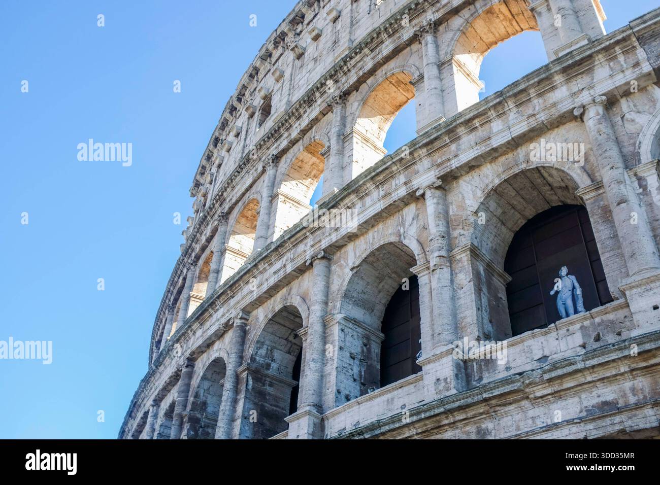 General view of the Colosseum Exterior view of Rome s Colosseum, with ...