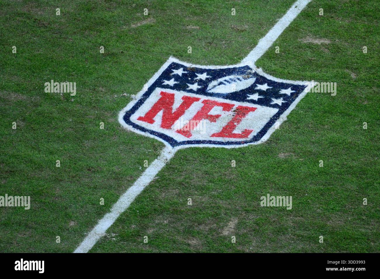 NFL logo signage before an NFL football game between the Washington ...
