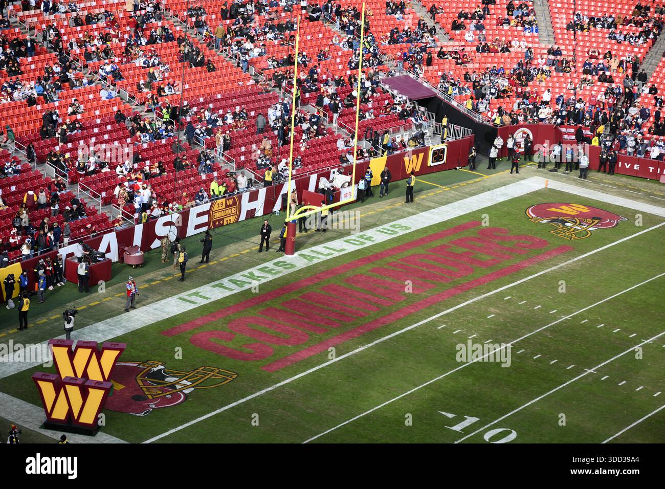 It takes all of us signage before an NFL football game between the ...
