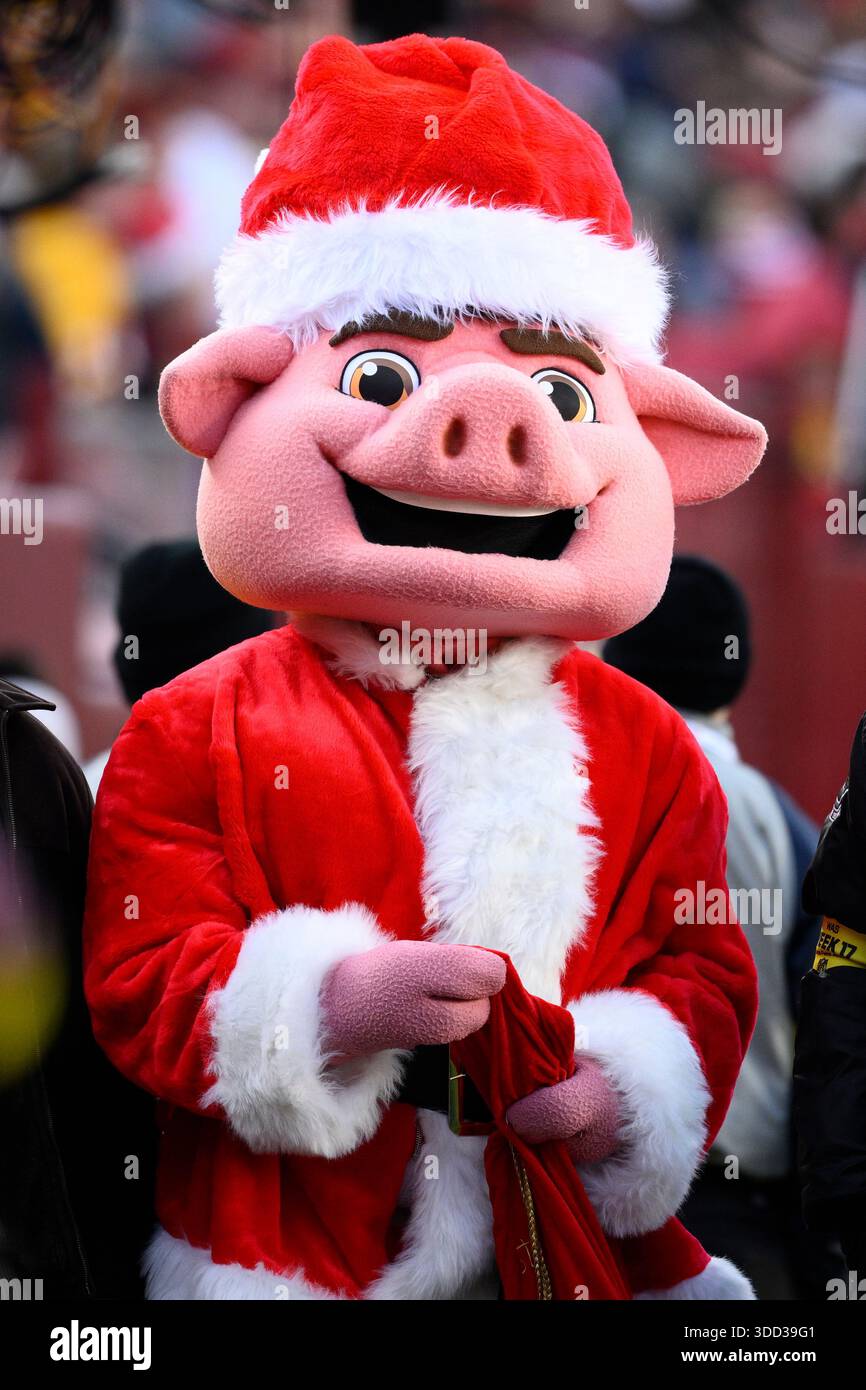 Washington Commanders mascot Major Tuddy during the second half of an ...