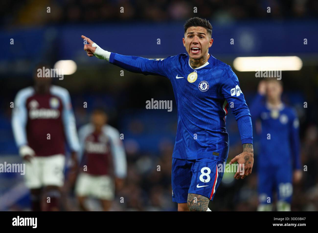 LONDON, UK - 27th Dec 2025: Enzo Fernandez of Chelsea reacts during the ...