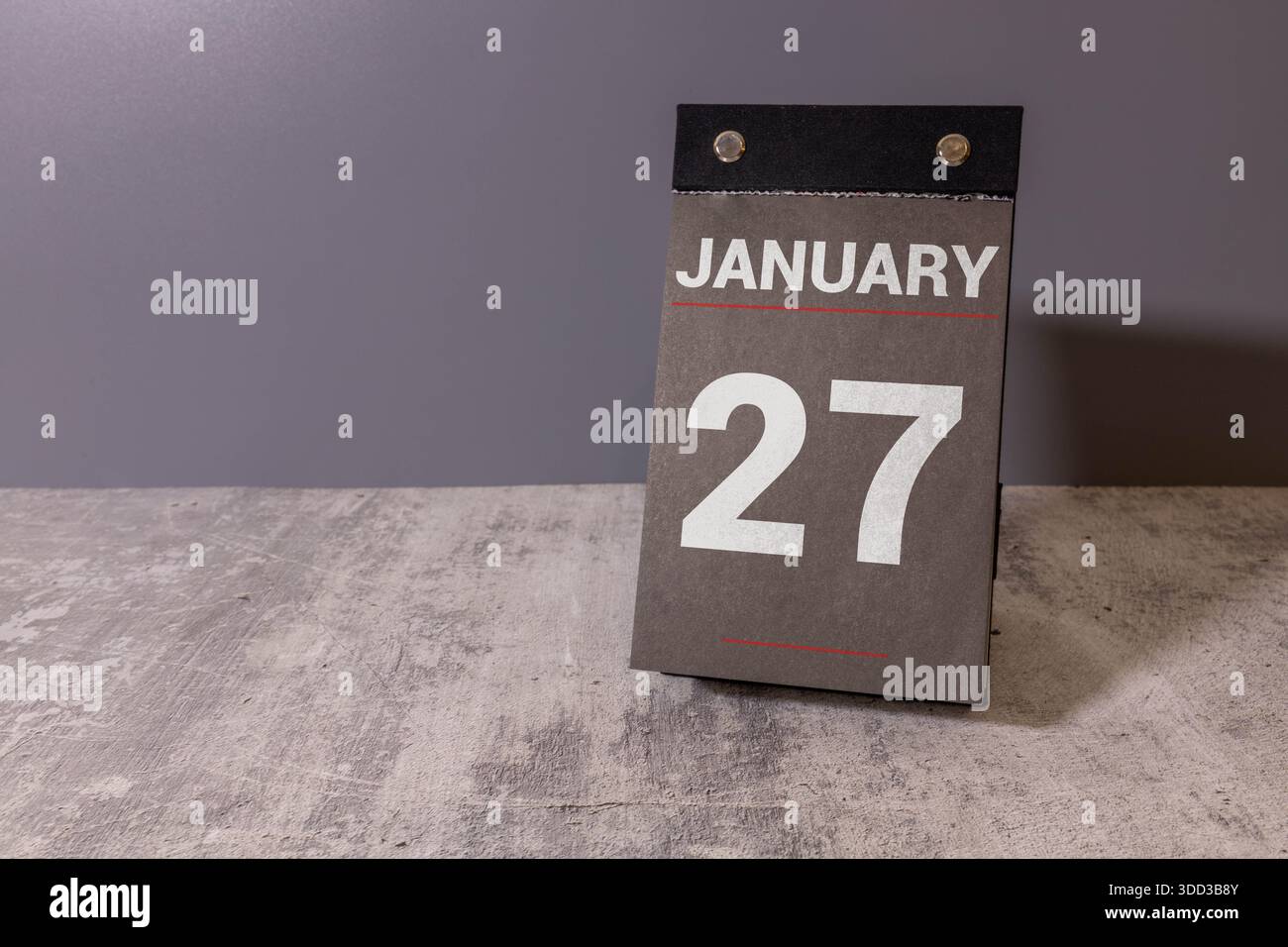 Wooden Calendar Showing the Date of January 27th. Day 27 of January ...