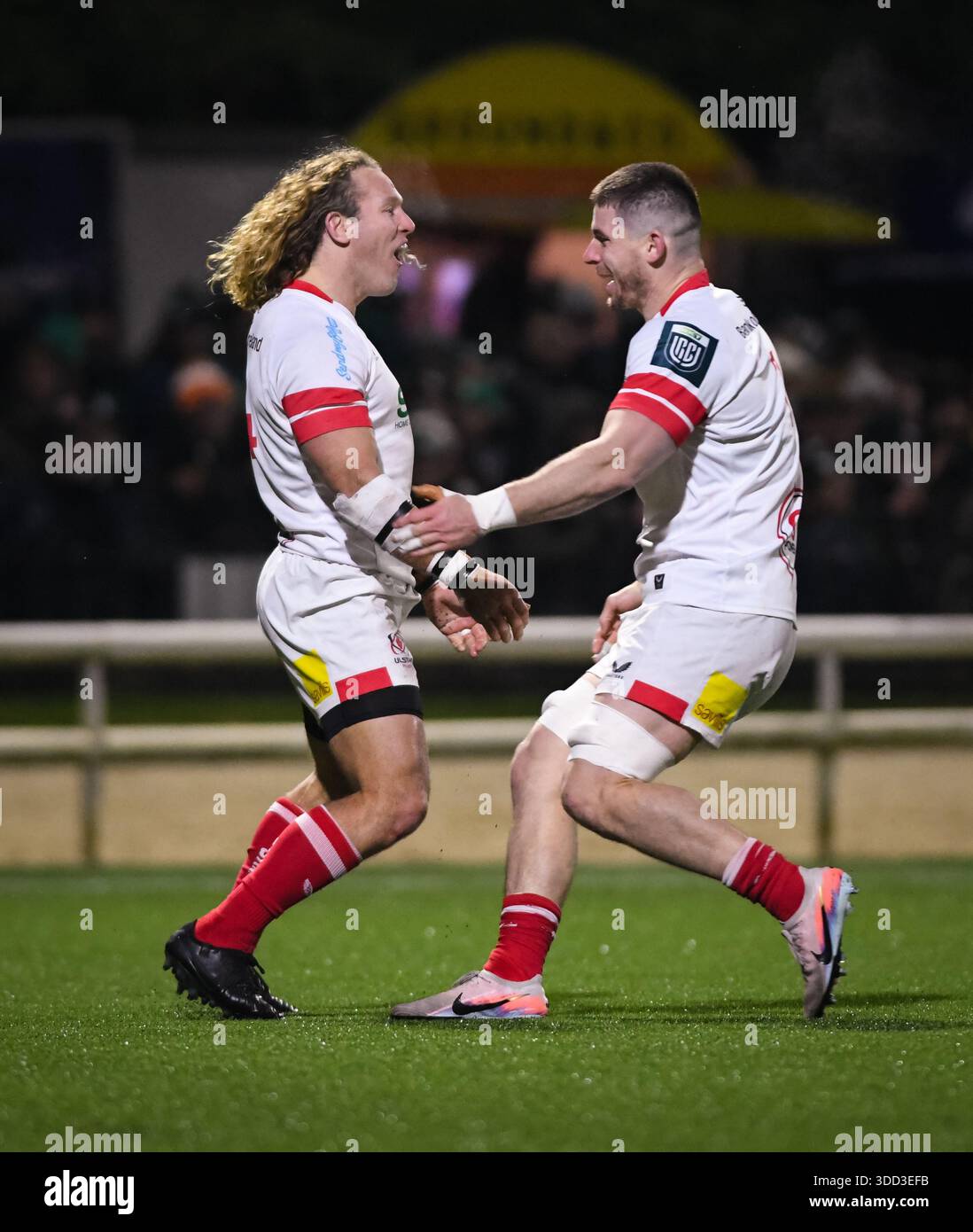 Galway, Ireland. 27th December, 2025. Ulster's Werner Kok celebrates ...