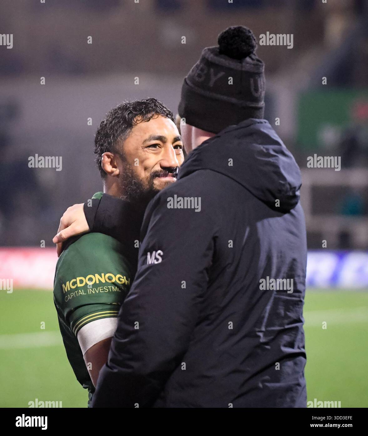 Galway, Ireland. 27th December, 2025. Connacht's Bundee Aki with Ulster ...