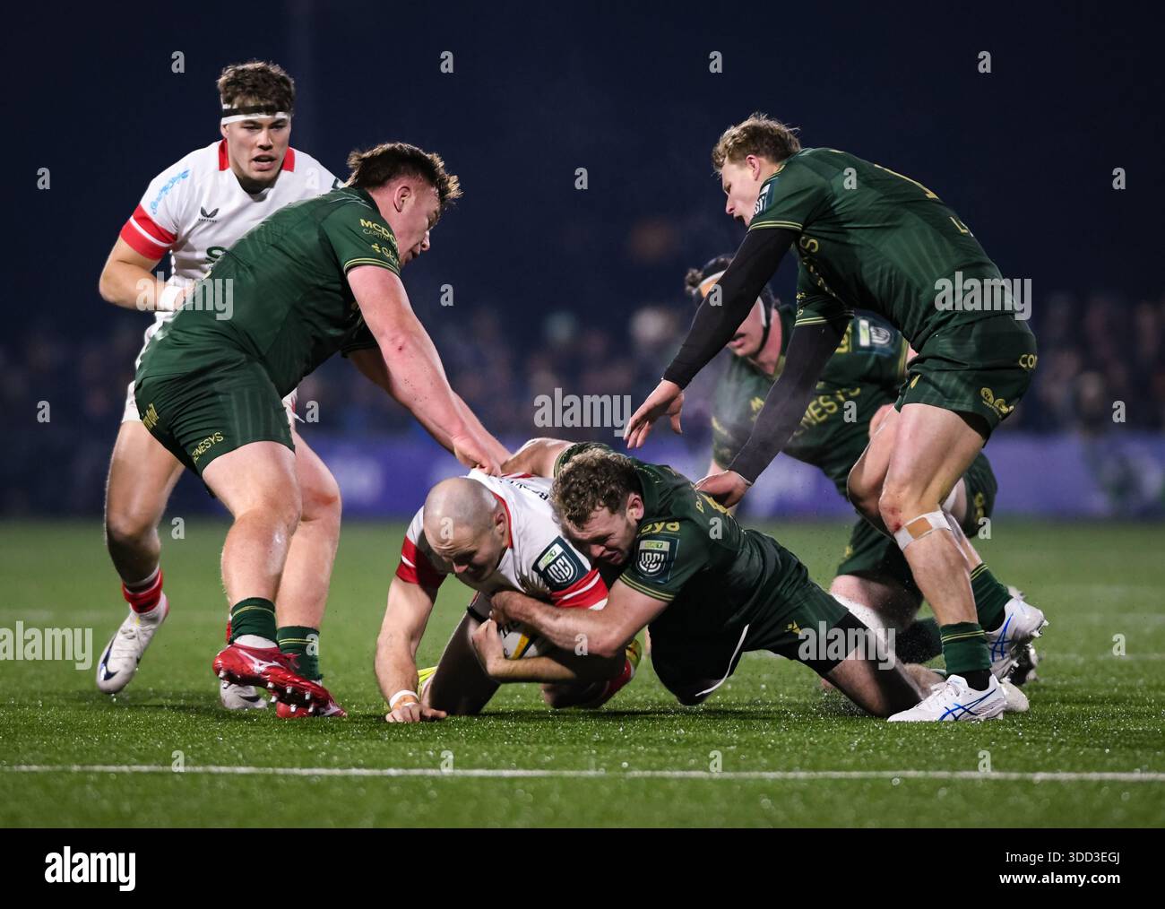 Galway, Ireland. 27th December, 2025. Jacob Stockdale of Ulster is ...