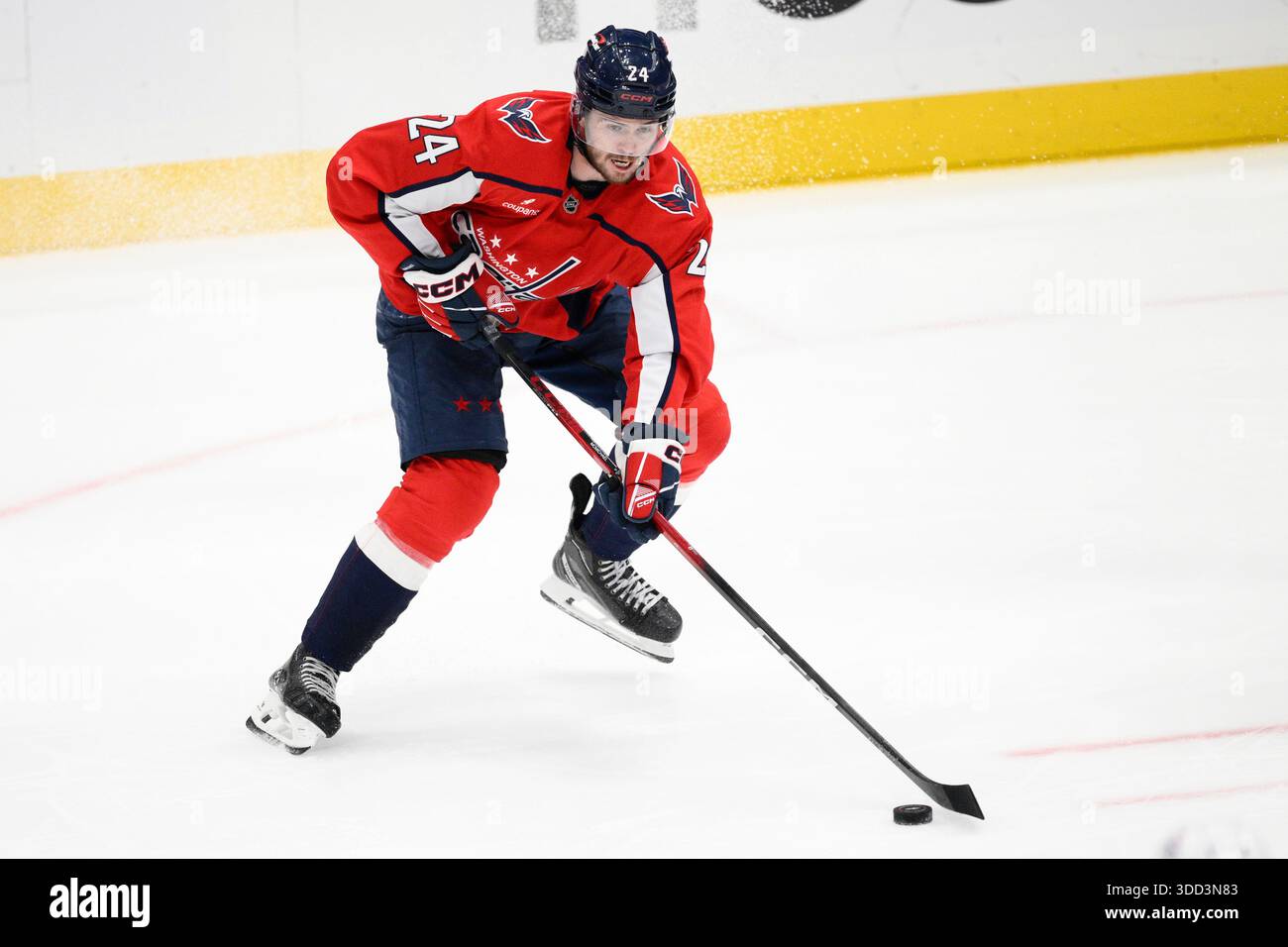 Washington Capitals center Connor McMichael (24) in action during the ...