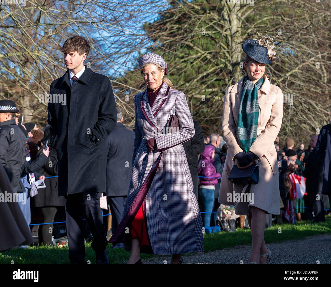25 Dec 2025 Sandringham UK. Sophie, Duchess of Edinburgh with children ...