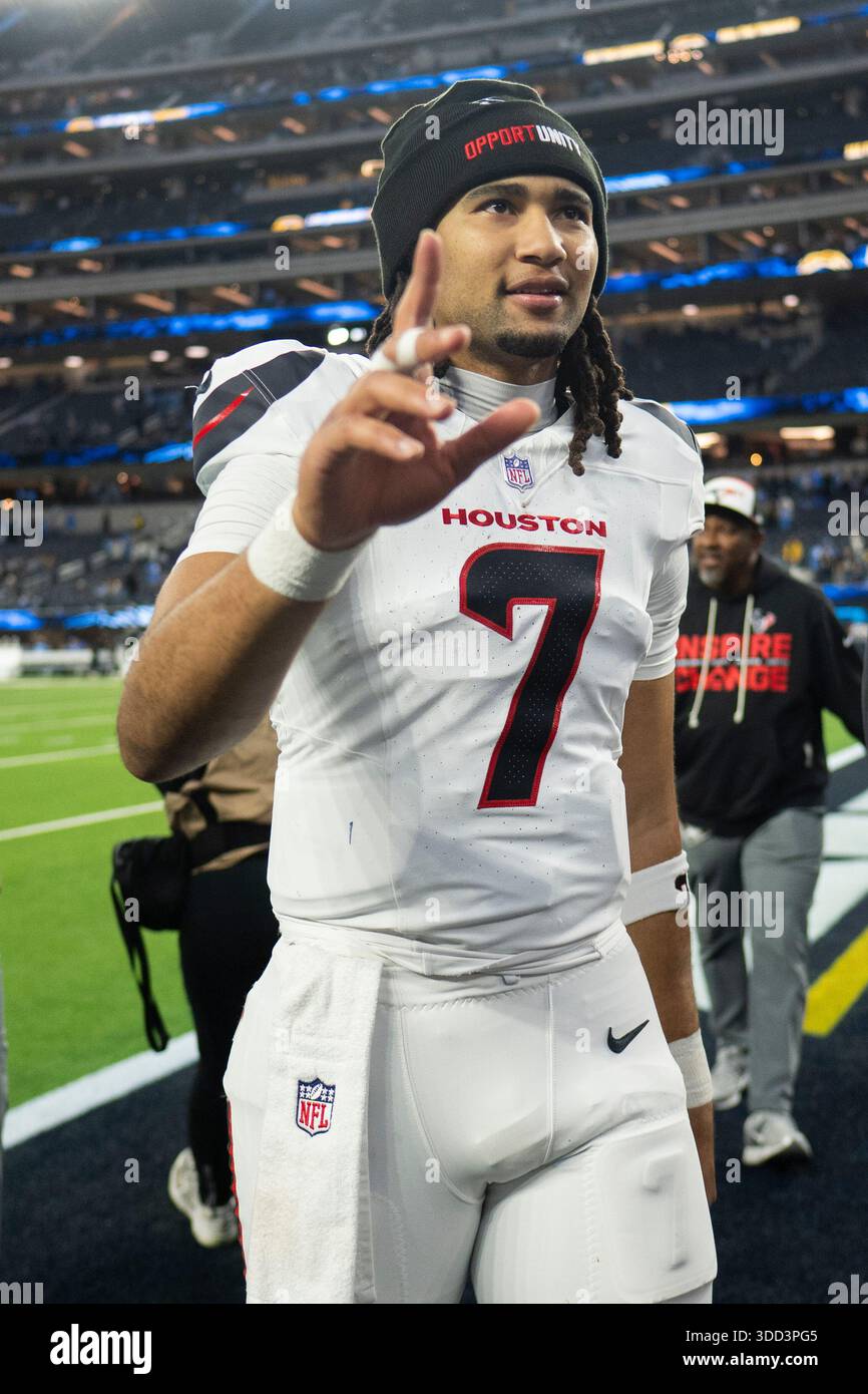 Houston Texans quarterback C.J. Stroud (7) gestures after an NFL ...