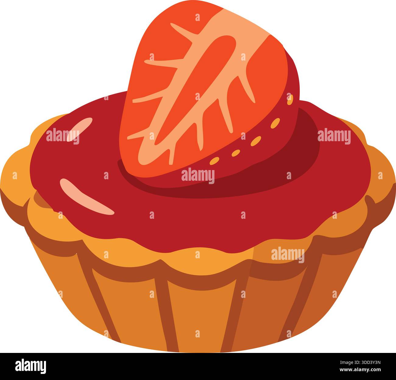 Fruit vanilla custard tart Stock Vector Images - Alamy