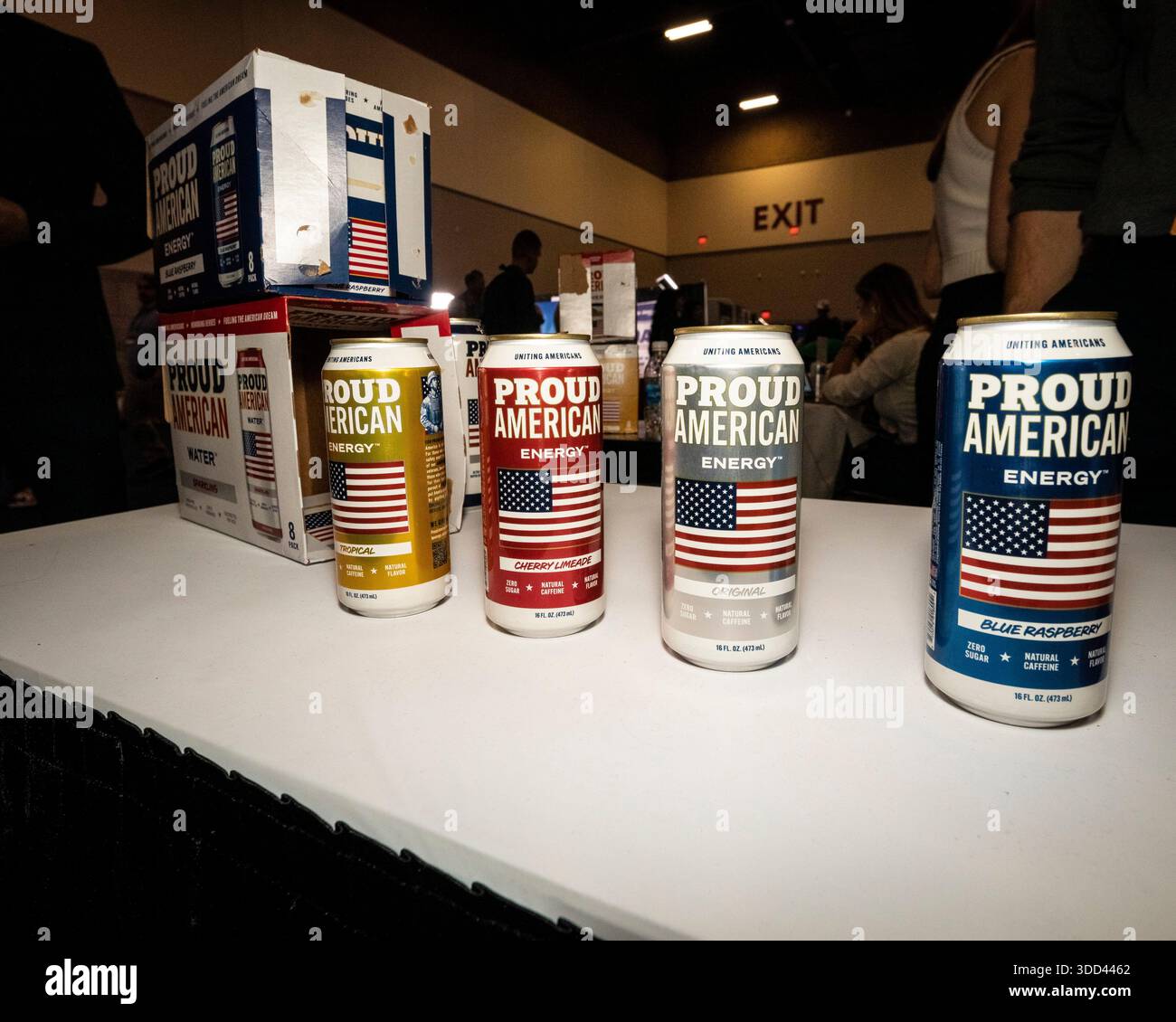 An exhibitor at AmericaFest 2025 in Phoenix, AZ. Dec. 19, 2025 Stock ...