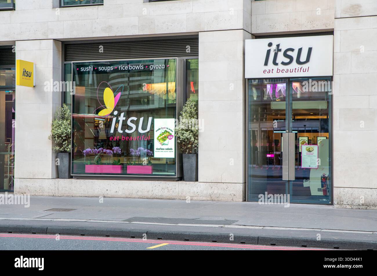 London, UK - March, 24, 2024 - The Itsu restaurant storefront in London ...
