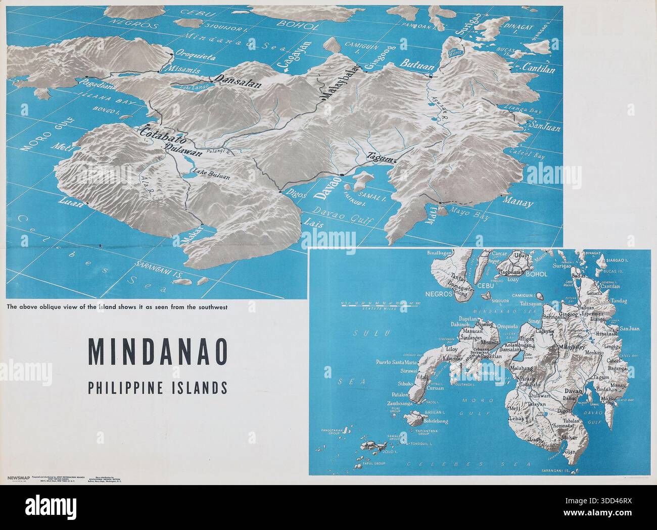 Vintage 1945 Newsmap poster featuring a detailed military map of ...