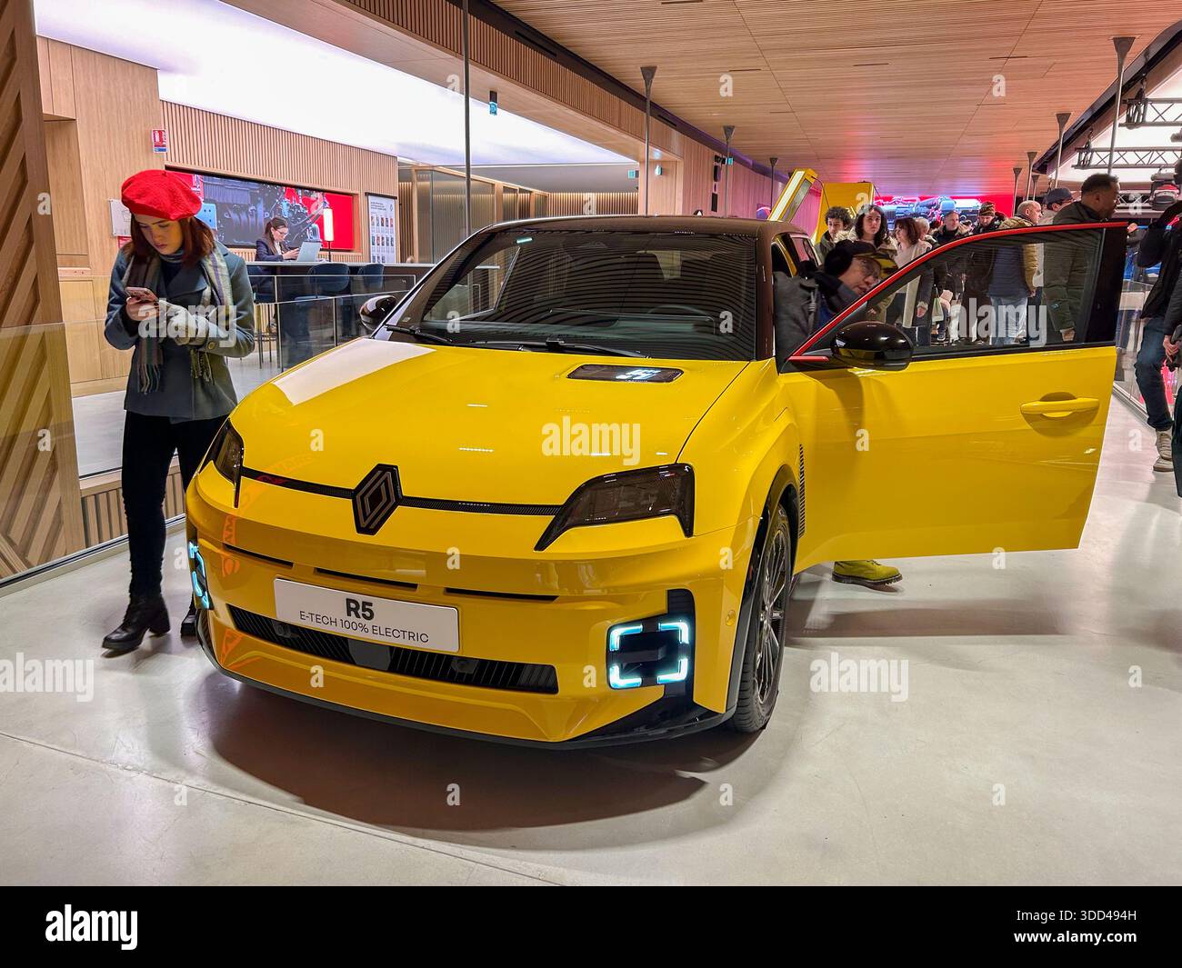 Paris, France, Crowd People Shopping, Renault Company, in New Car ...