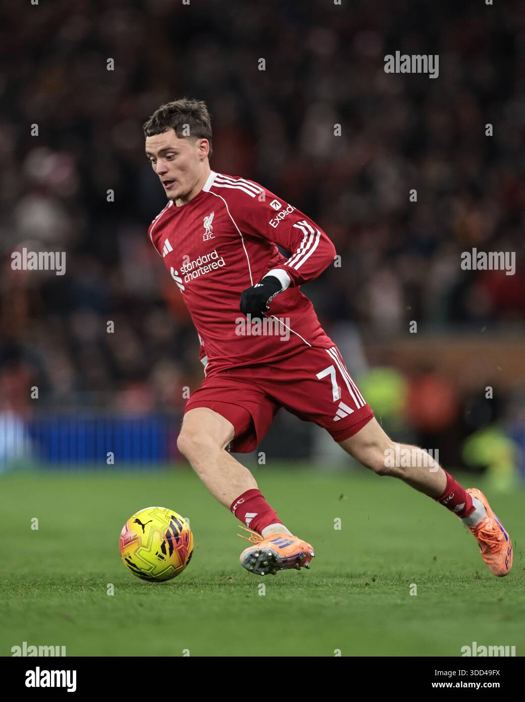 Florian Wirtz of Liverpool breaks with the ball during the Premier ...