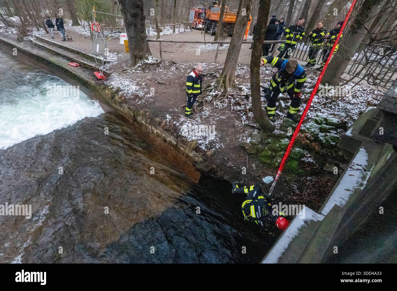 Fire department employees dismantle the installations and devices for ...