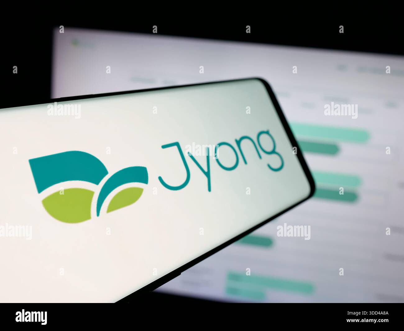 In this photo illustration, a smartphone with the logo of Taiwanese ...