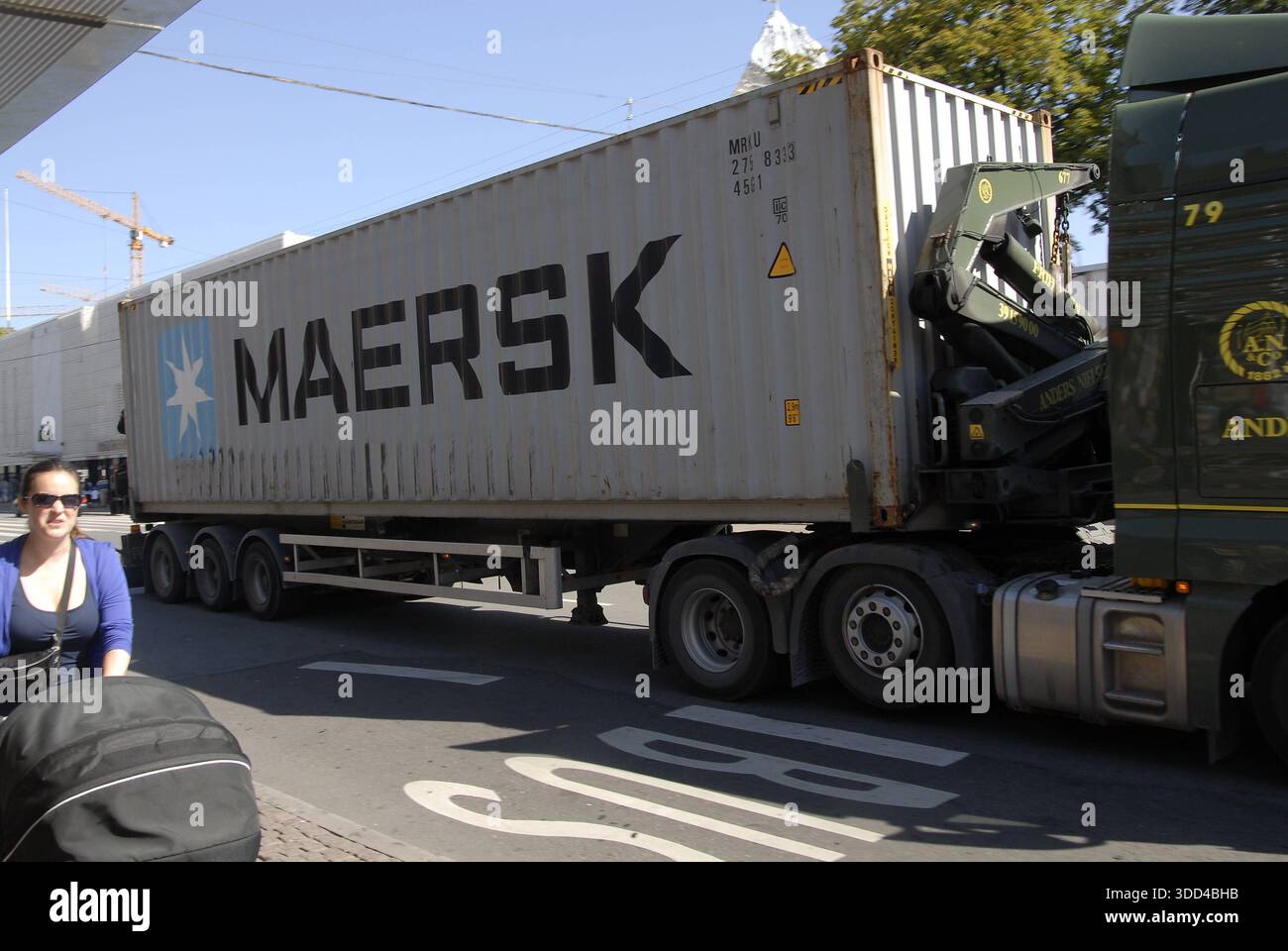 Copenhagen/Denmark/ 17 July 2015 Danish shipping line Maersk container ...