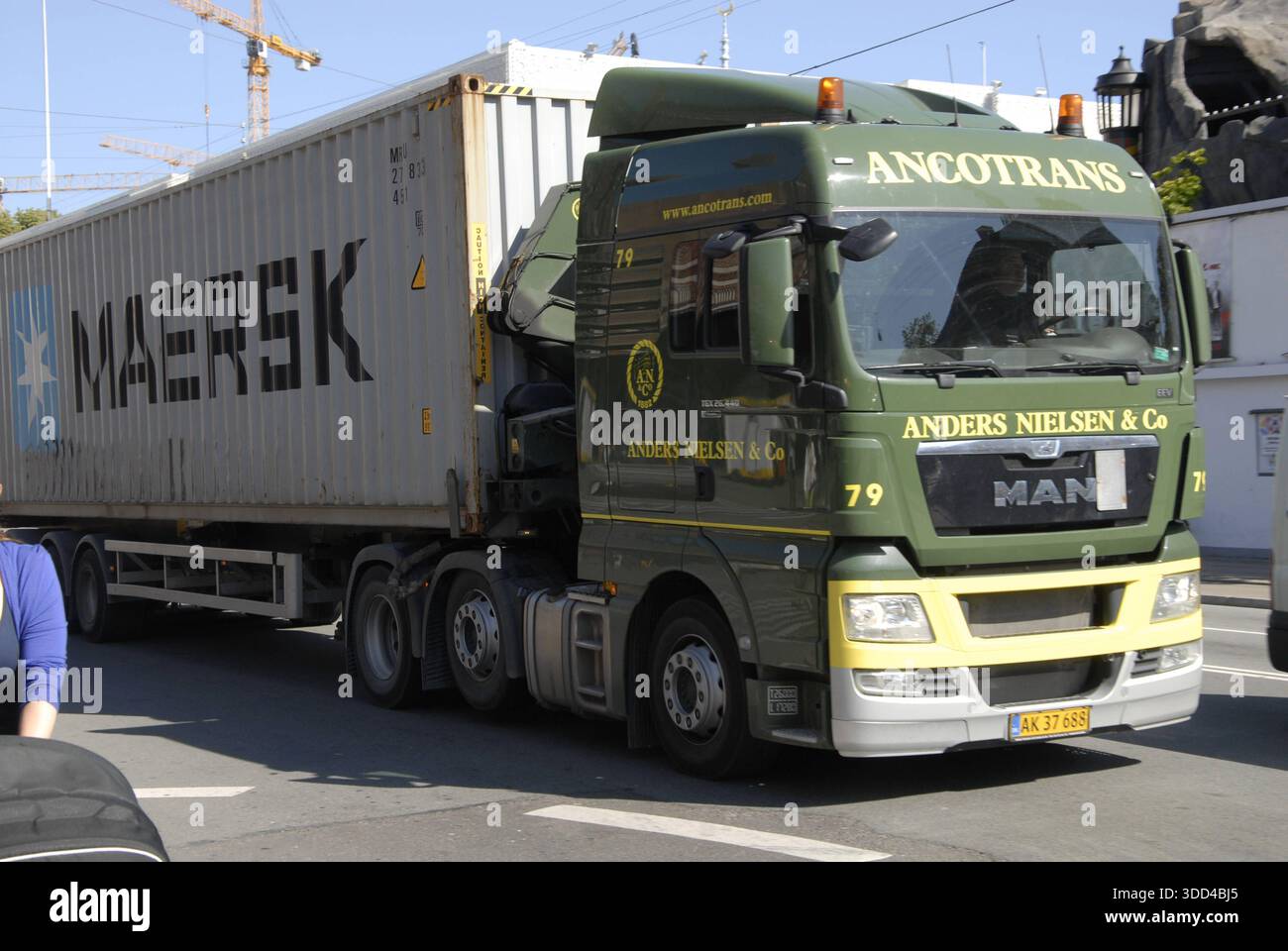 Copenhagen/Denmark/ 17 July 2015 Danish shipping line Maersk container ...