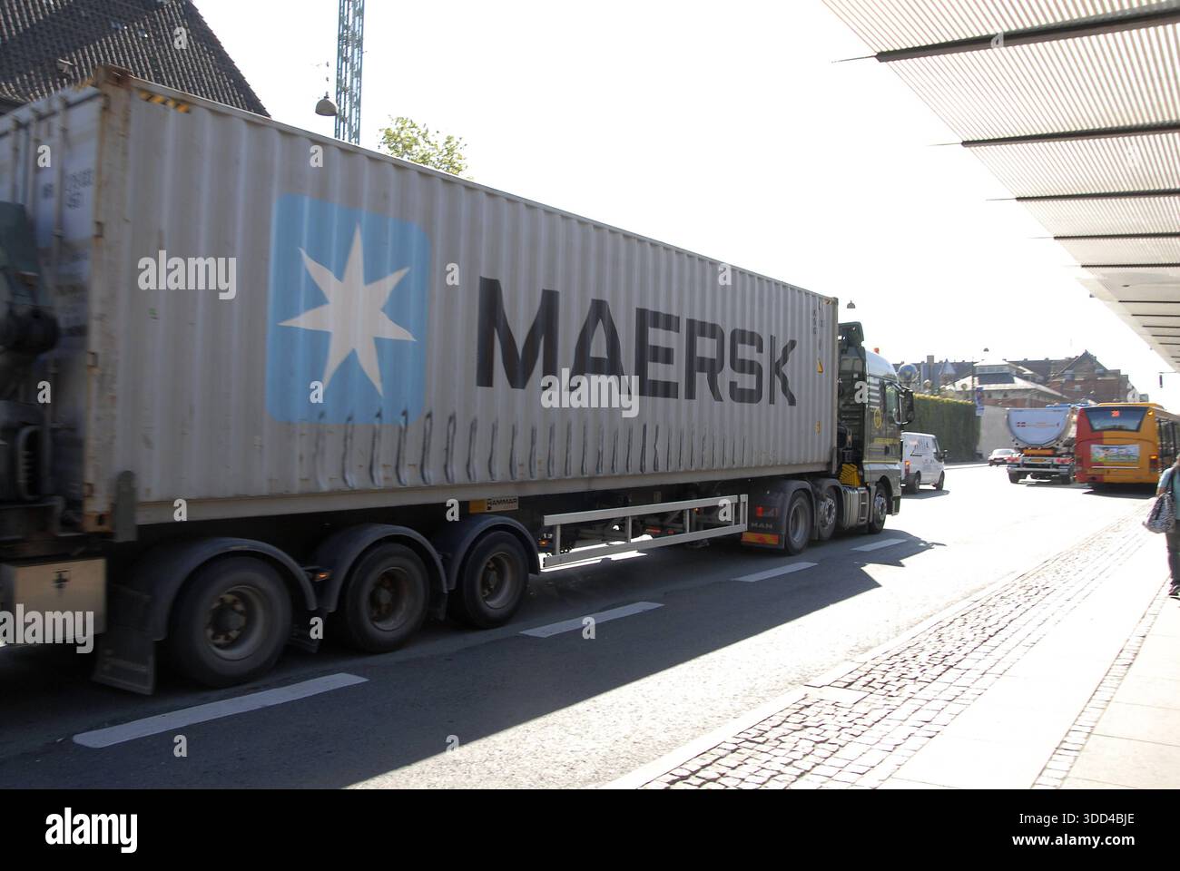 Copenhagen/Denmark/ 17 July 2015 Danish shipping line Maersk container ...