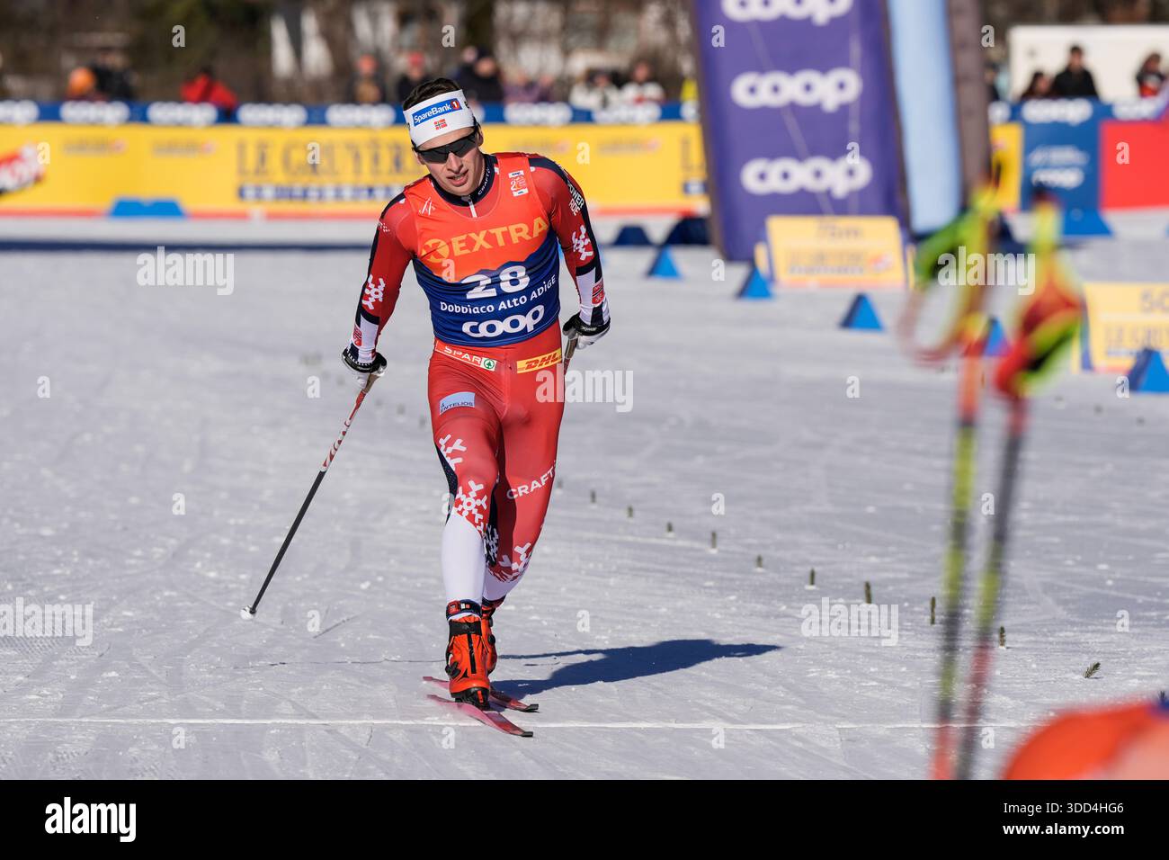 Oslo 20251228. Ansgar Evensen during the sprint prologue in Toblach ...