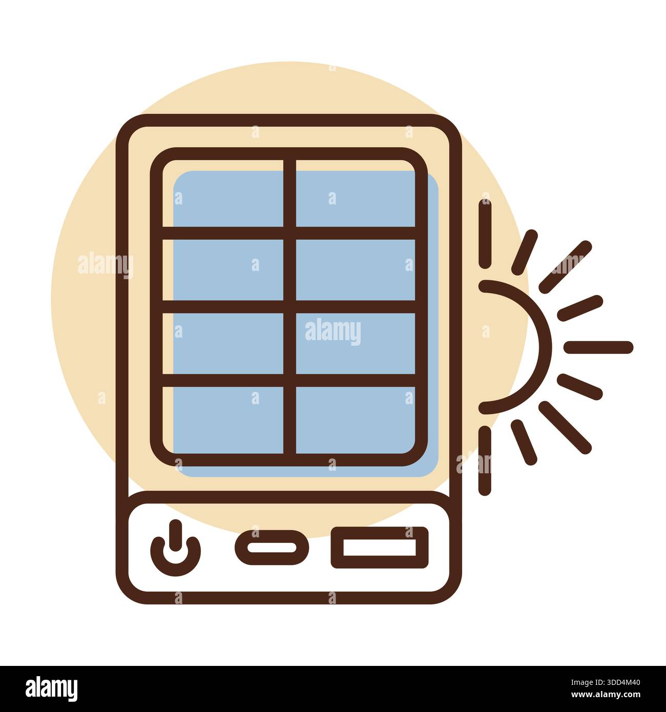 Portable solar battery mobile Stock Vector Images - Alamy