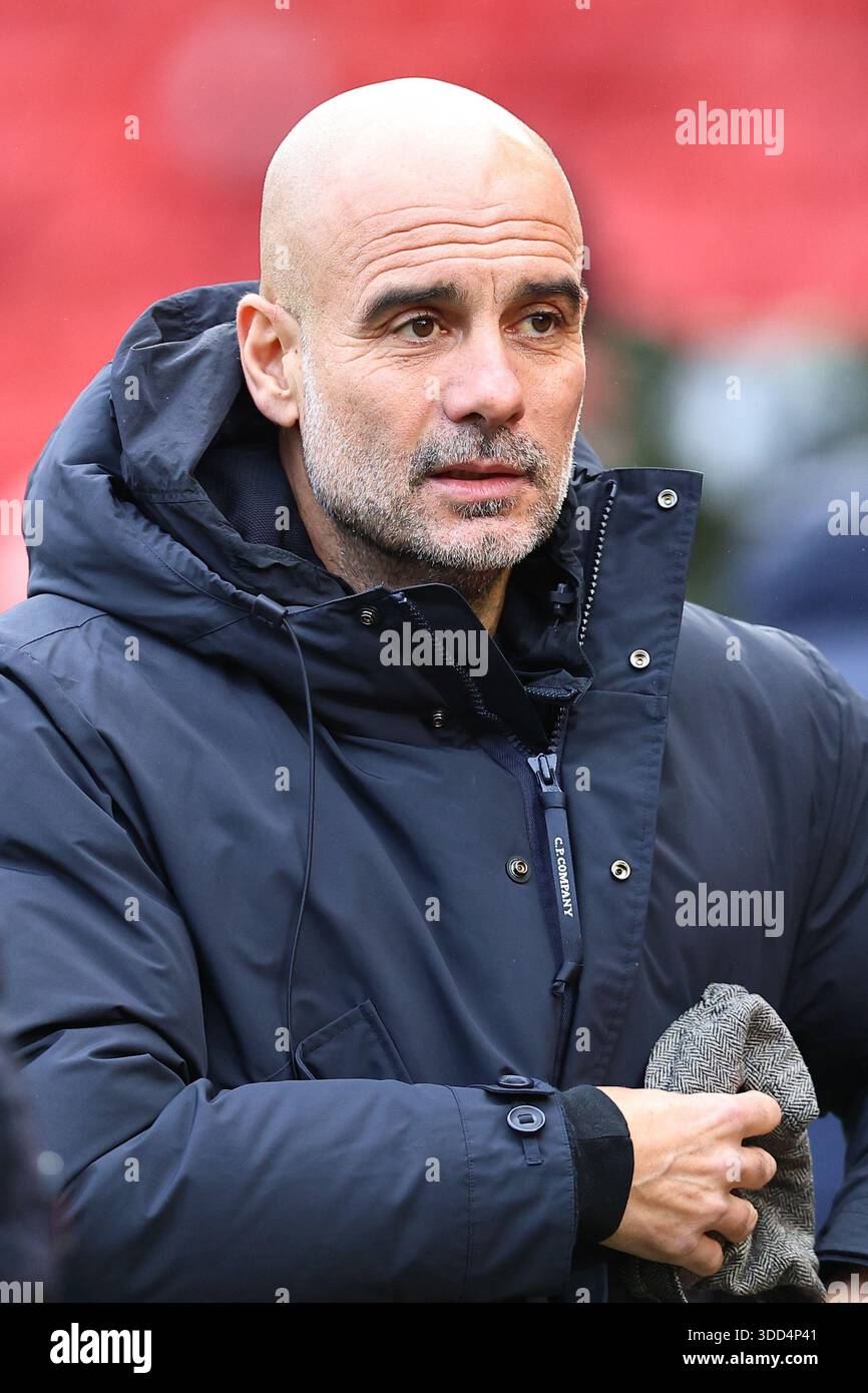 Manchester City manager Pep Guardiola before the Nottingham Forest v ...