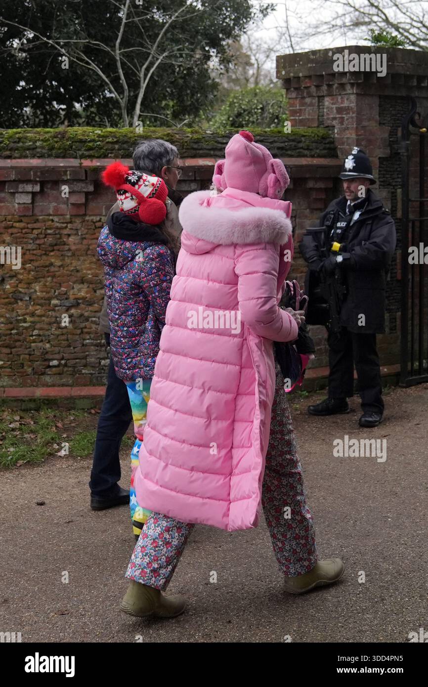 Wellwishers arrive to see King Charles III attend the Sunday morning ...