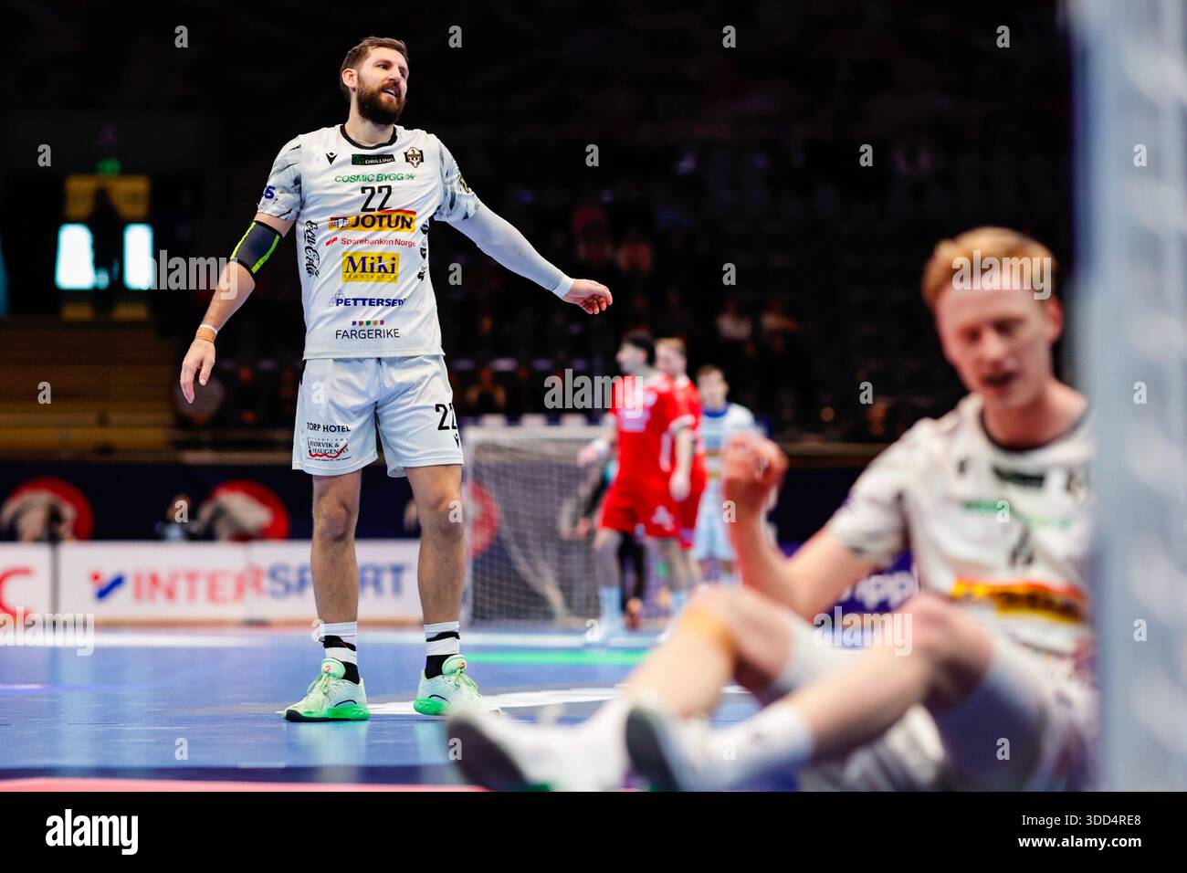 Fornebu 20251228. Runar Elite's player Tobias Michael Rivesjö given up ...