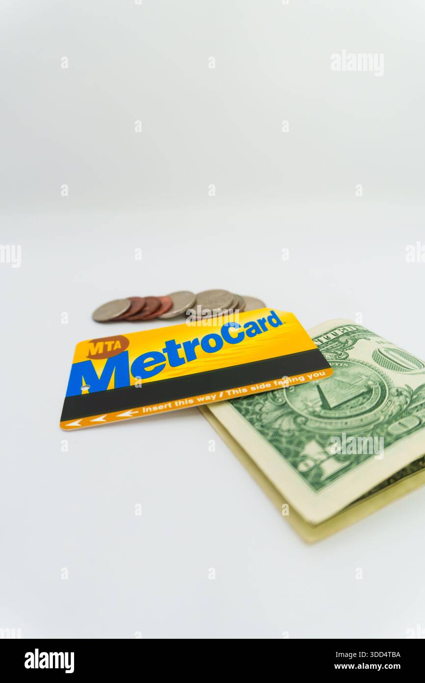 Yerevan, Armenia - 12.28.2025: Subway NY MTA Metrocard and bus transit ...