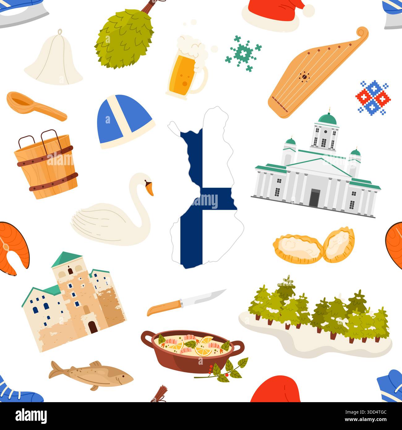 Finland snow winter tradition Stock Vector Images - Alamy