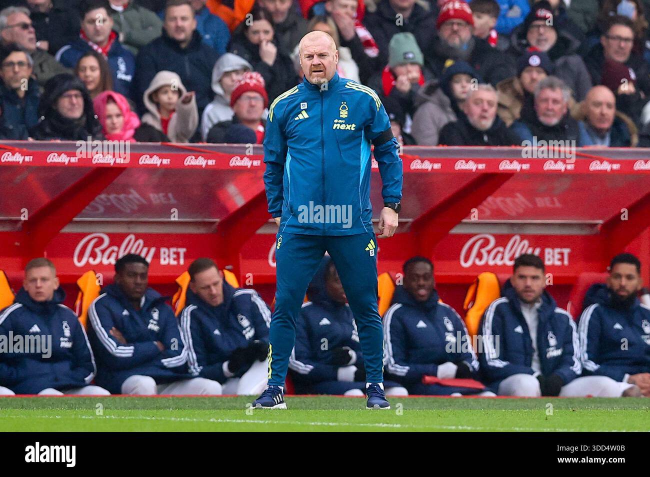 Nottingham Forest manager Sean Dyche during the Nottingham Forest v ...
