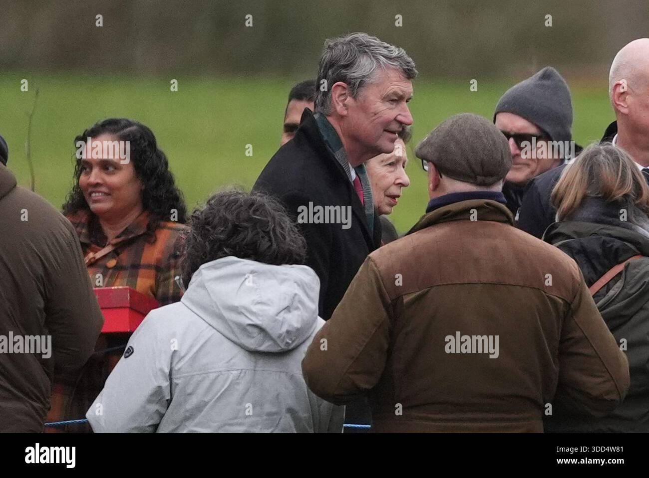 Vice Admiral Sir Tim Laurence attends the Sunday morning church service ...
