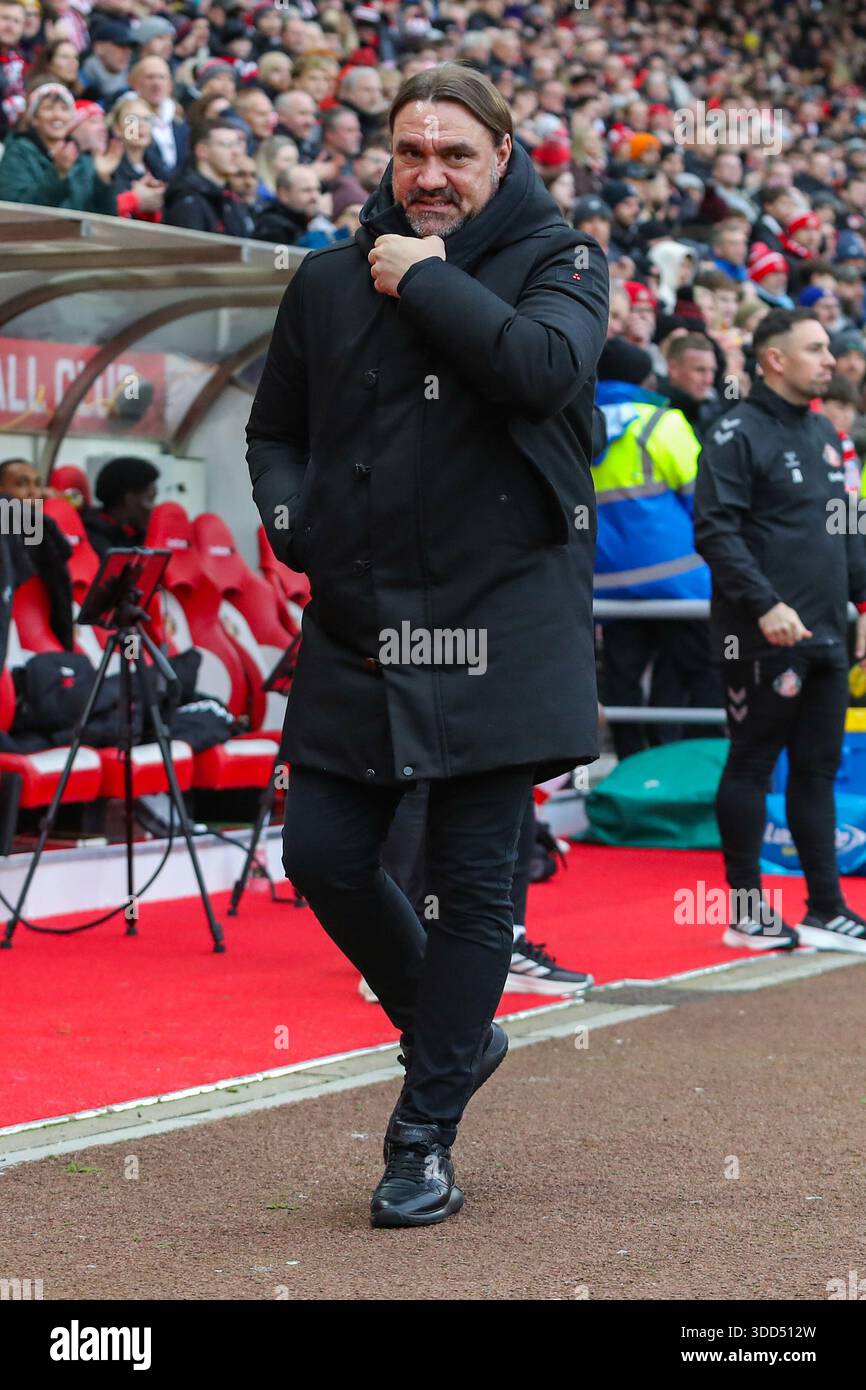 Daniel Farke Manager Of Leeds United during the Sunderland v Leeds ...