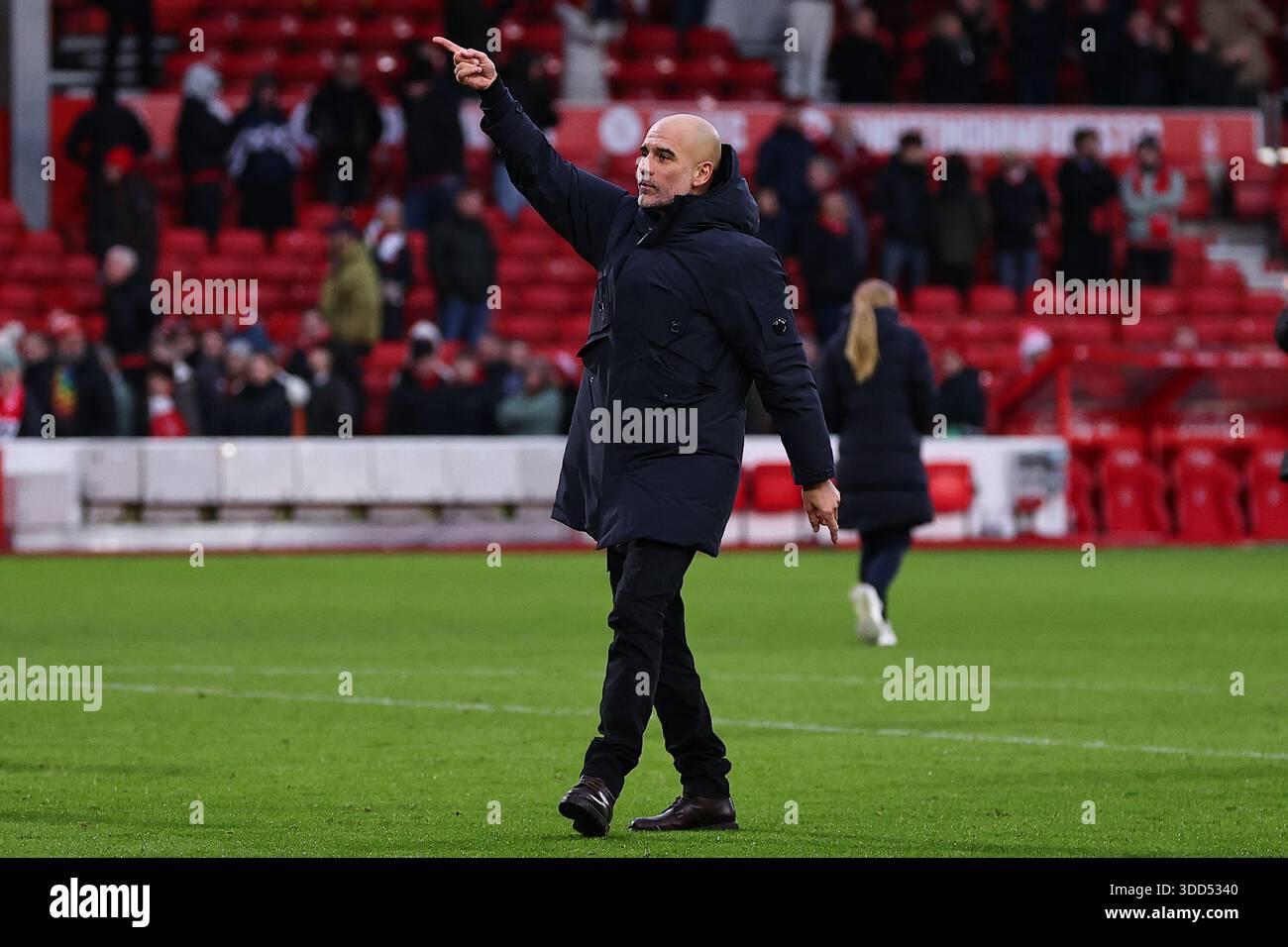 Manchester City manager Pep Guardiola celebrates at full time after the ...