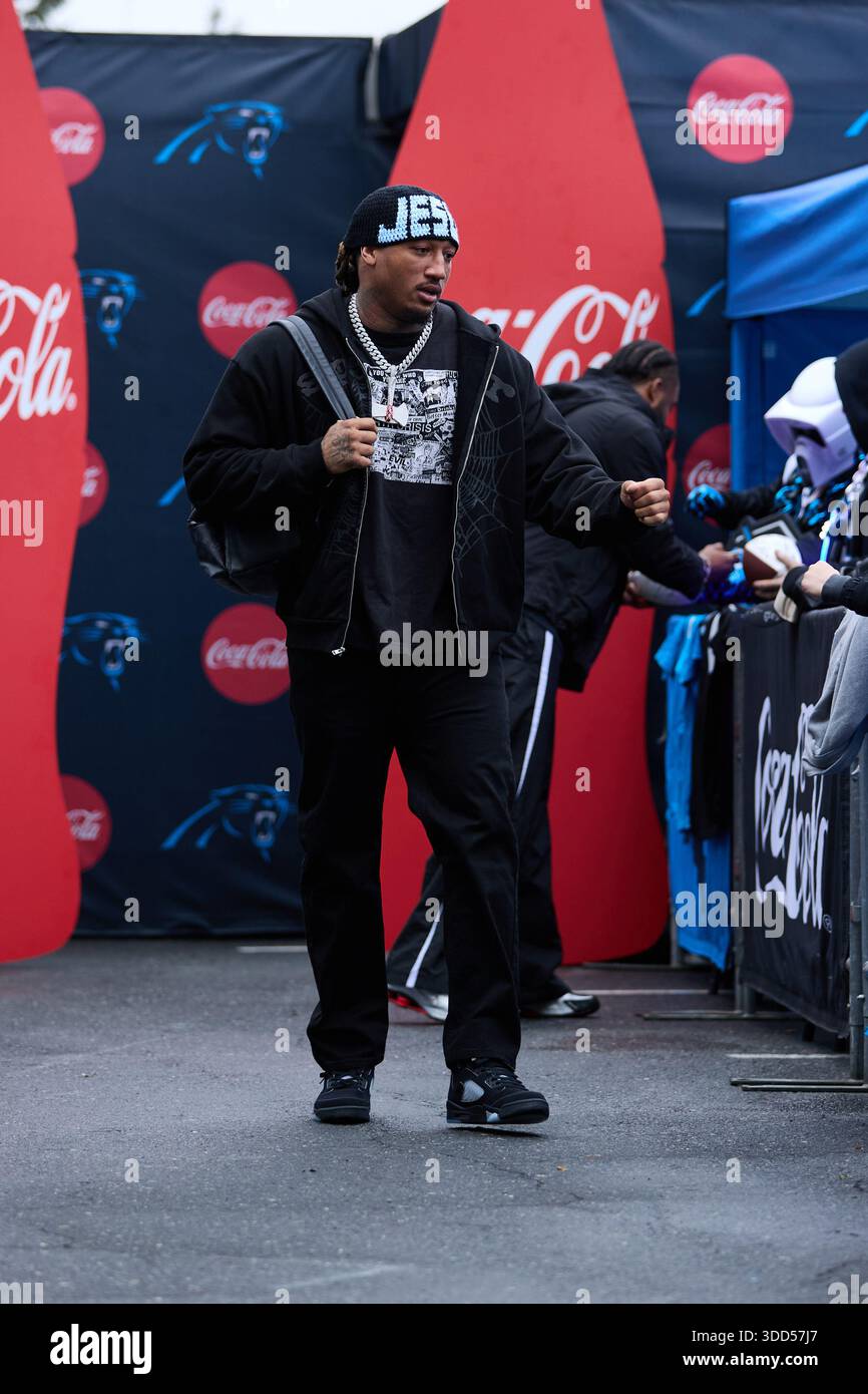 Carolina Panthers defensive end Trevis Gipson arrives at Bank of ...