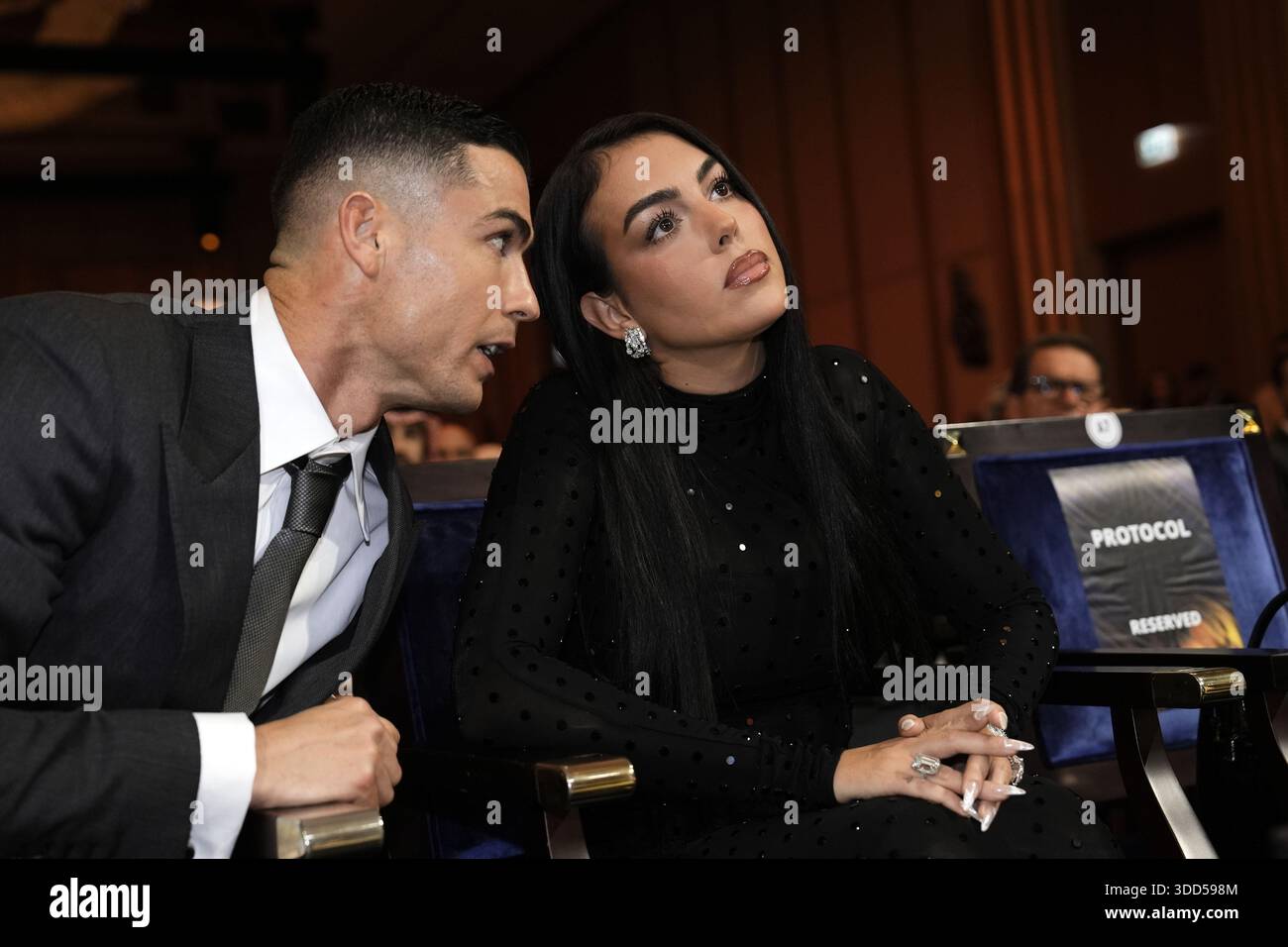 Cristiano Ronaldo and Georgina Rodriguez during the Globe Soccer Awards ...