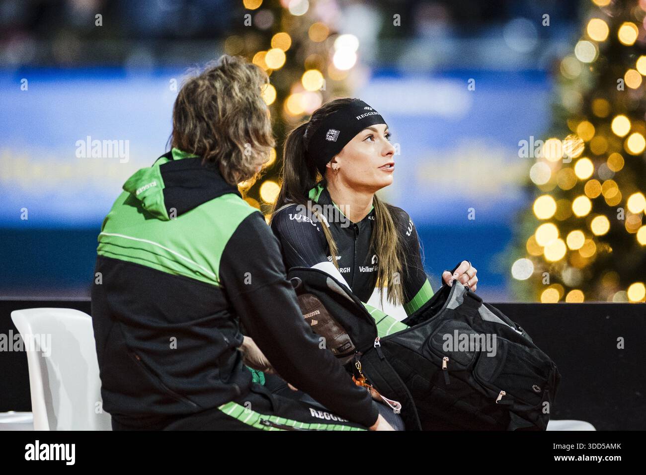 HEERENVEEN - Femkle Kok after the women's 500m on the third day of the ...