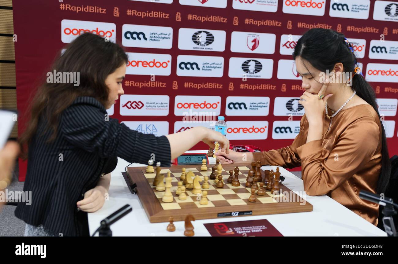 Aleksandra Goryachkina ( Russia) & Jhu, Jiner Stock Photo - Alamy