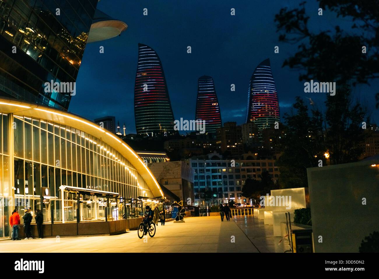Baku, Azerbaijan - dec 1 2025 Modern Deniz Mall building on the Caspian ...